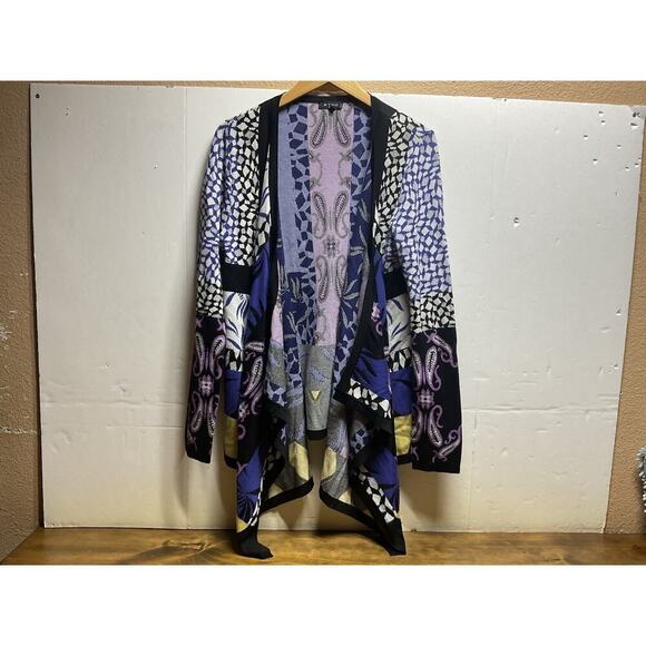 Etro | Sweaters | Etro Milano Long Multi Paisley Open Front Cardigan ...